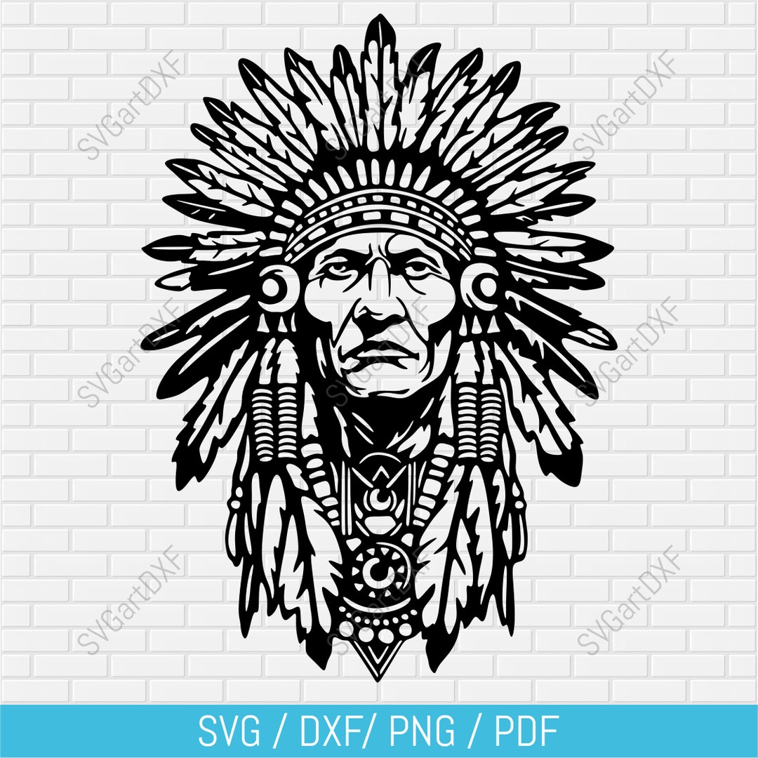 Native American Svg, Native American Dxf for Laser Cut, Svg for T-shirt ...