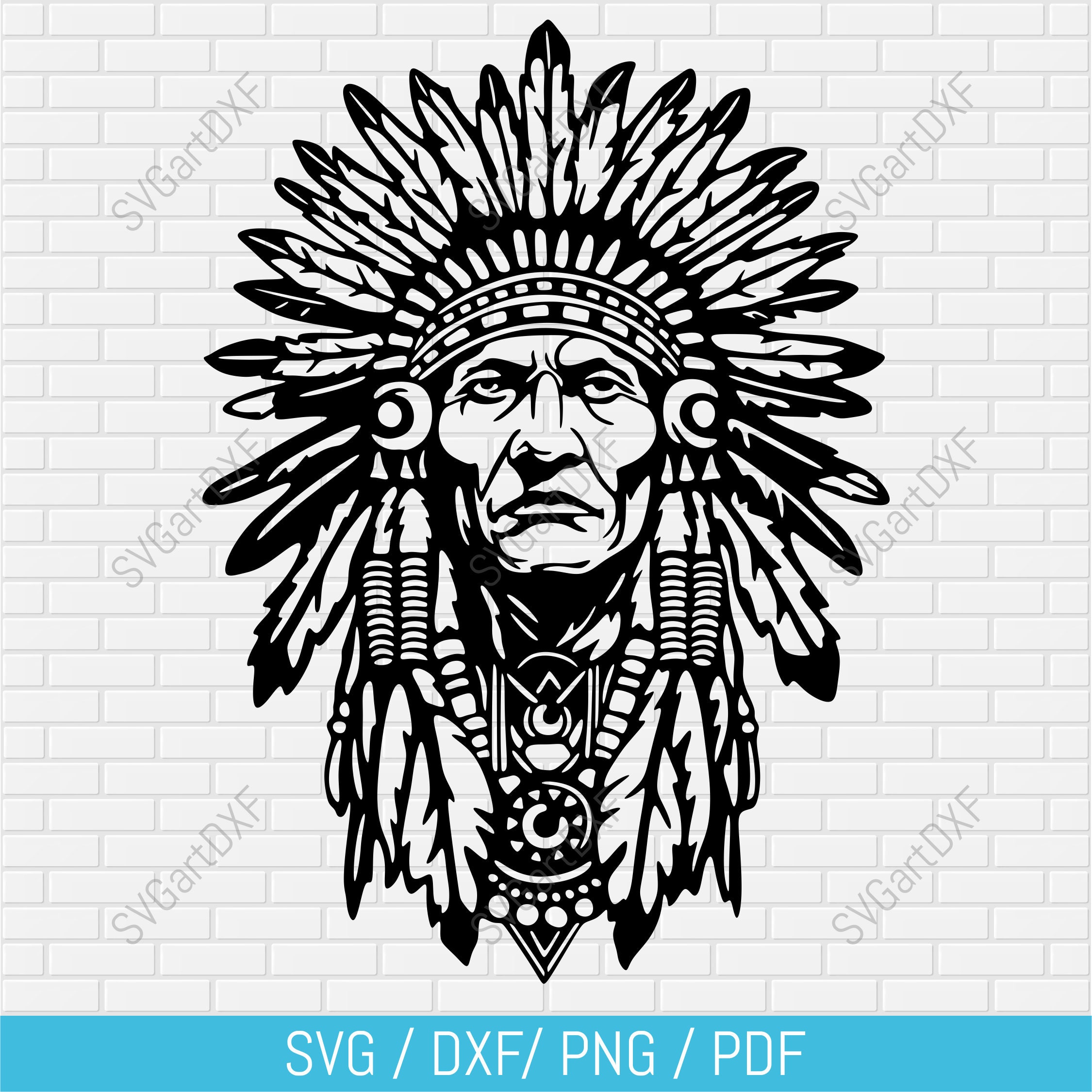 Native American Svg, Native American Dxf for Laser Cut, Svg for T-shirt ...