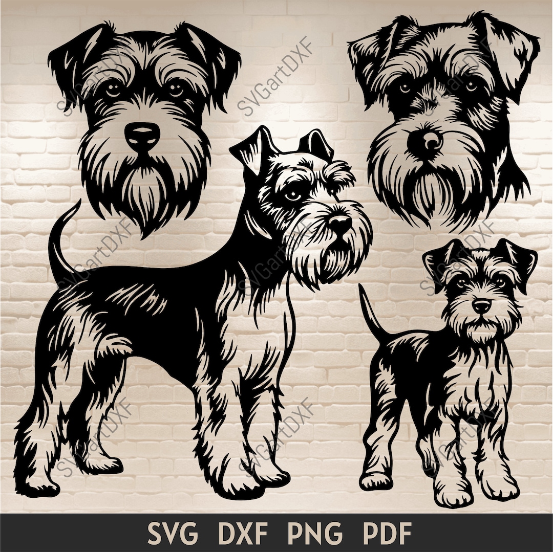 Miniature Schnauzer Svg, Schnauzer Dog Svg Cut Files for Cricut, Dog ...