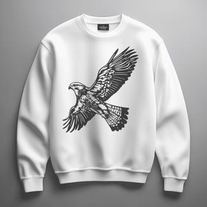 Flying Hawk DXF for Laser Cut, SVG for Cricut, Bird Scene T-shirt ...