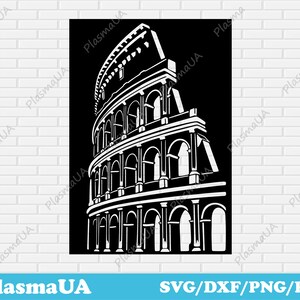 Colosseum Cut Files, Png Design, Png Image, Dxf Decor, Svg Dxf Png, Dxf ...