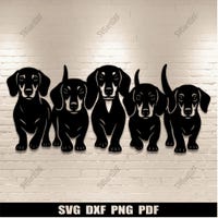 Dachshund Weiner Dog Laying | Svg Png Dxf Eps Pdf | Vector Graphic Cut ...