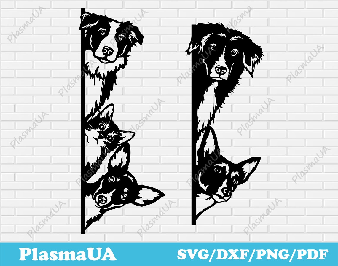 Peeking Pets Svg Pets for Cricut Funny Dogs Svg Cutting - Etsy