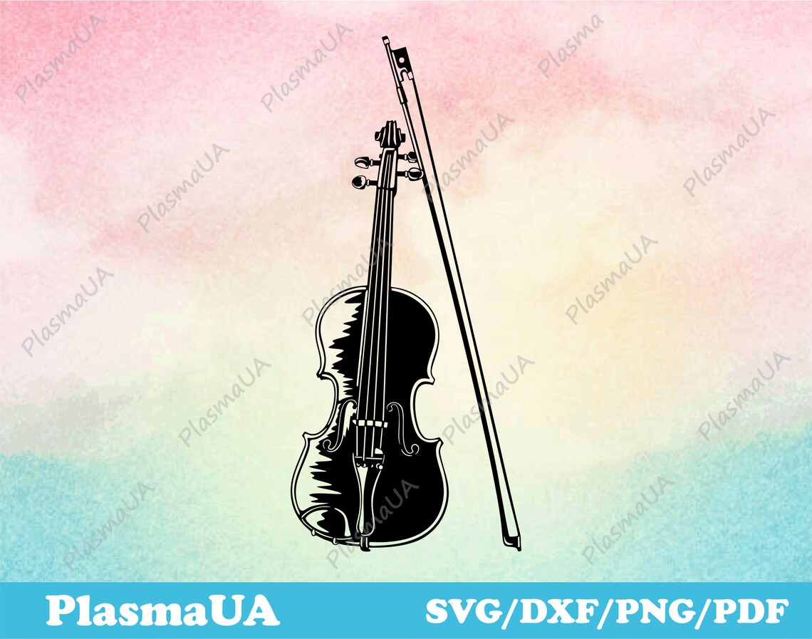 Violin Svg, Violin Cut Files, Cameo Template, Music Svg, Music Clipart ...