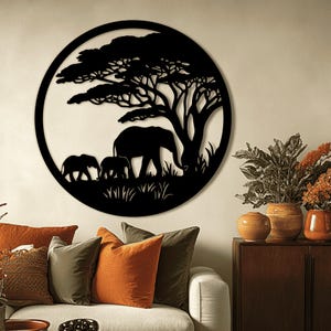 Elephant Scene Svg, Cricut and Silhouette Projetcs, Dxf for CNC, Laser ...