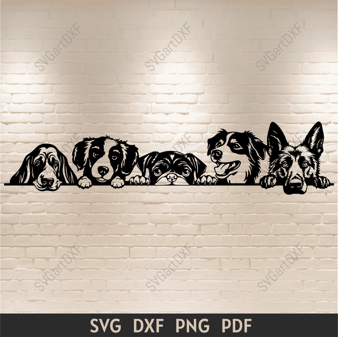Peeking Dogs Svg Cut Files for Cricut, Funny Dogs Svg, Peeking Dog ...