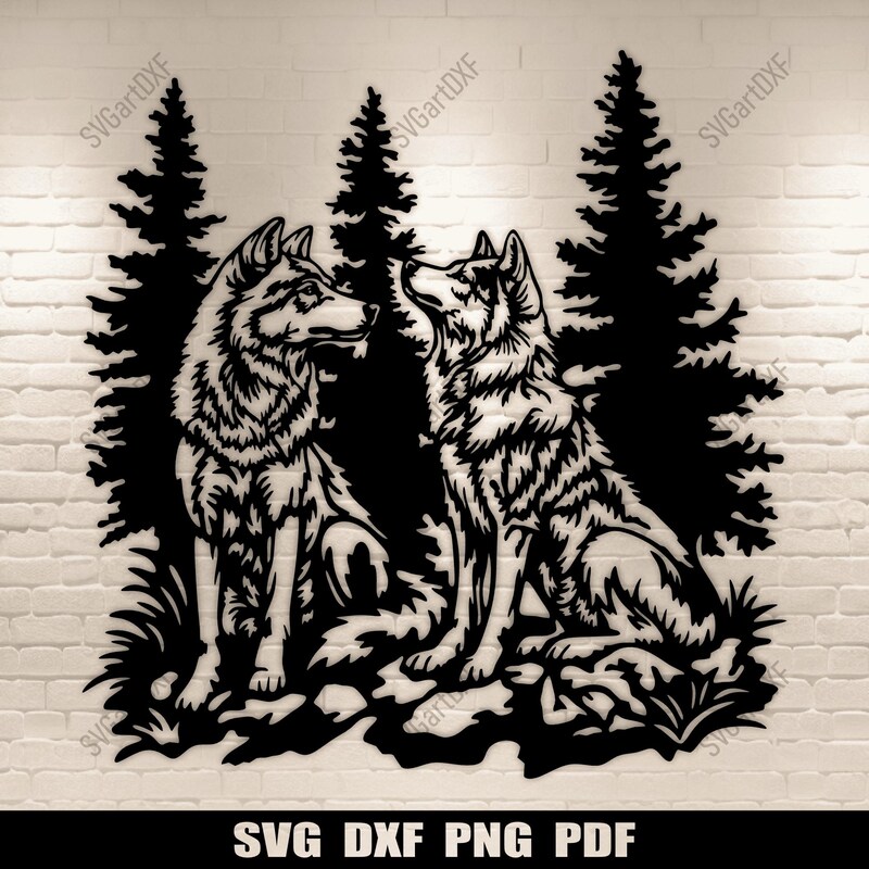 Wolf Dxf Cutting File - Etsy UK