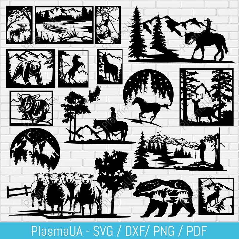 Nature Scene Svg - Etsy