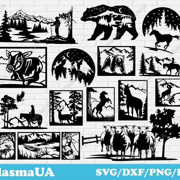 Nature Scenes Svg - Etsy