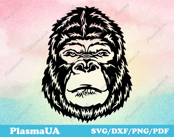 Gorilla Svg Gorilla Cut File Dxf Cut File Animals for | Etsy