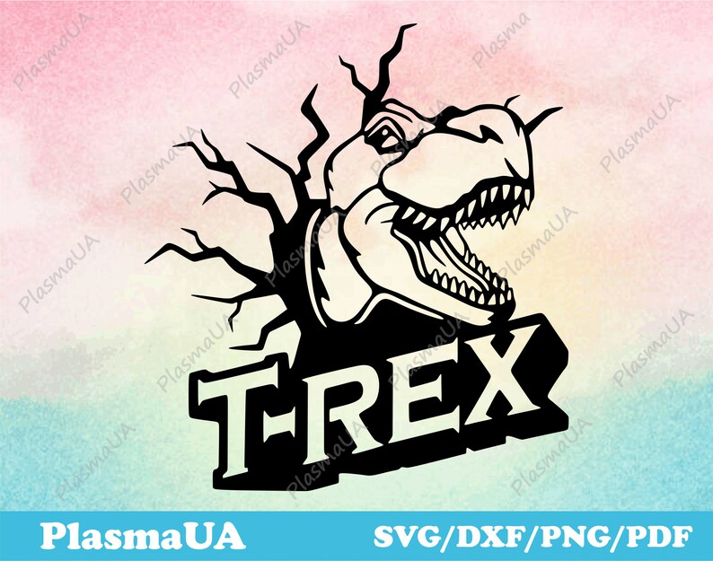 T-rex Svg T-rex Cut File Sticker Svg Vinyl Decal Svg Svg - Etsy