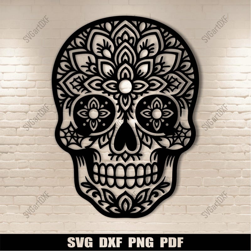 Skull Svg - Etsy