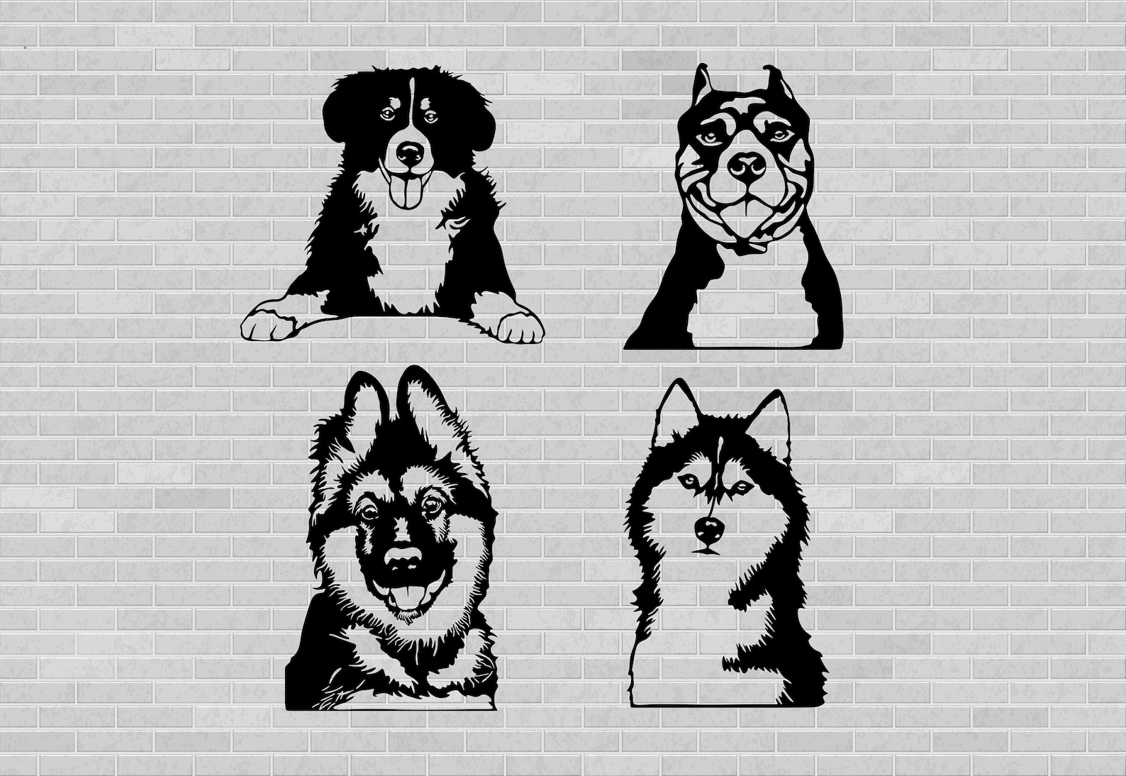 Cute Dogs Dxf Dogs Svg Dogs Svg Files for Cricut Dog | Etsy