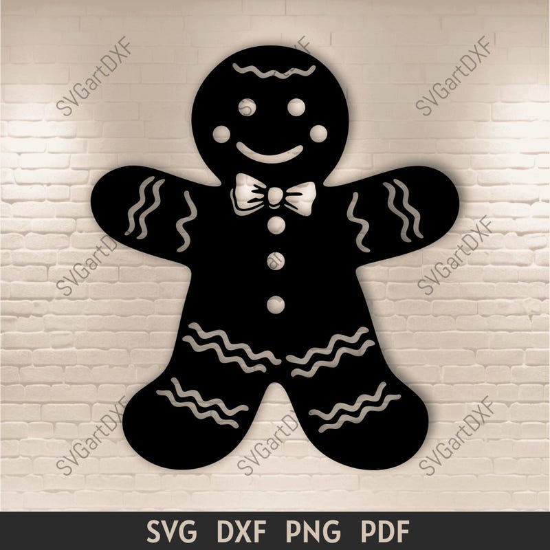 Classic Gingerbread Man Svg - Etsy