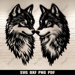 Wolves Svg for Cricut and Silhouette, CNC Dxf Cutting Files, DIY ...