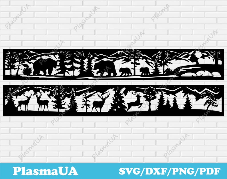 Animals Scenes Dxf Cutting Files for Laser, Files for Cnc Machines, Dxf ...