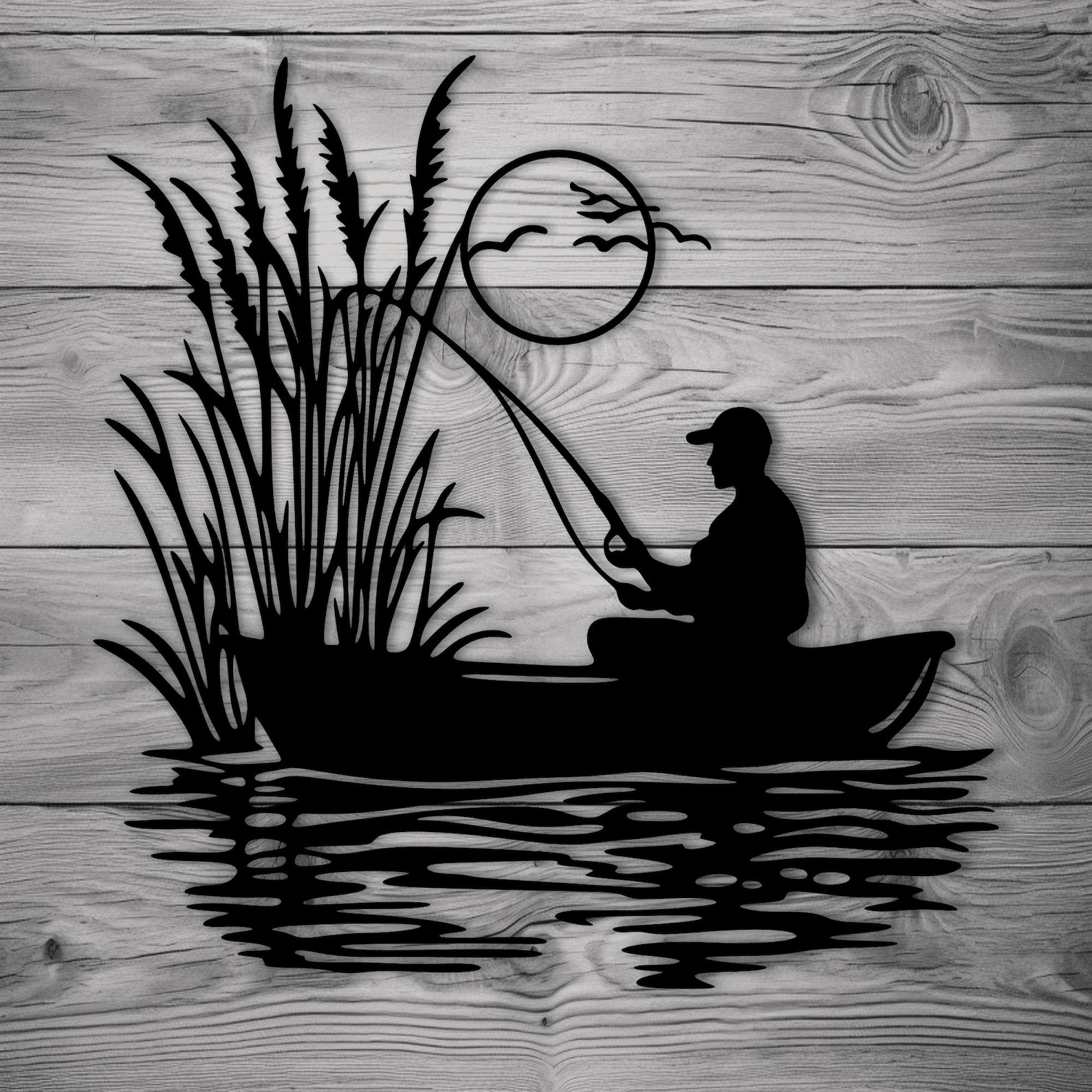 Fisherman Dxf for Laser Cutting, CNC Project, Svg for Cricut ...