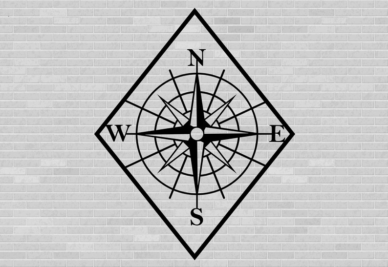 Compass Clipart Svg File Dxf File Metal Art Digital Files | Etsy