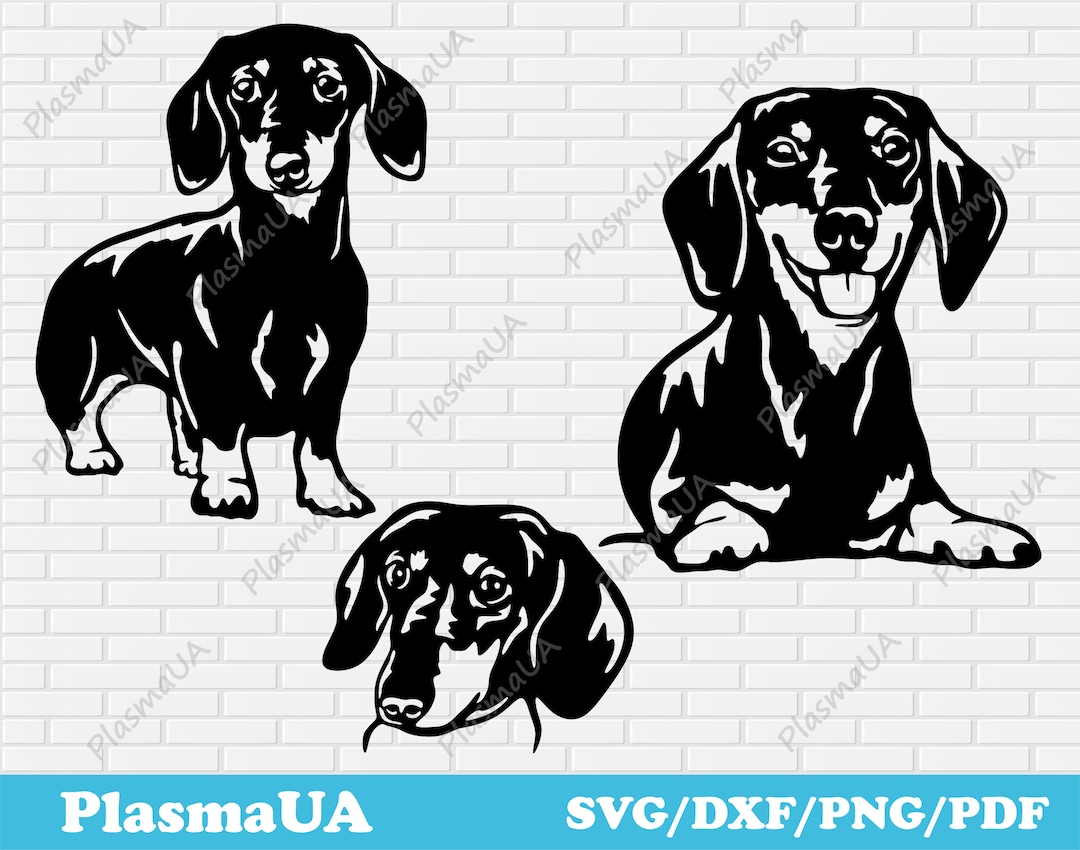 Dogs Cutting Files, Dachshund Svg Files, Plasma Cut, Dachshund Dxf ...