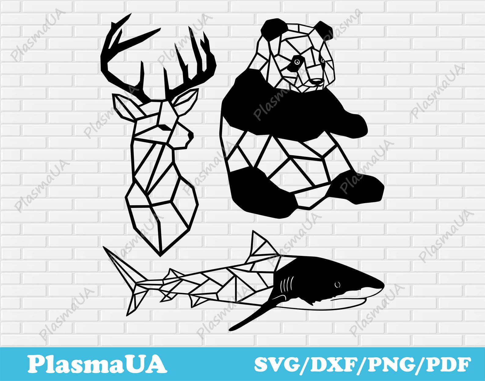 Geometric Animals Svg Svg File Dxf Files for Laser Plasma - Etsy