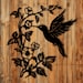 Hummingbird Scene Dxf for CNC, Svg for Cricut & Silhouette Cameo, Laser ...