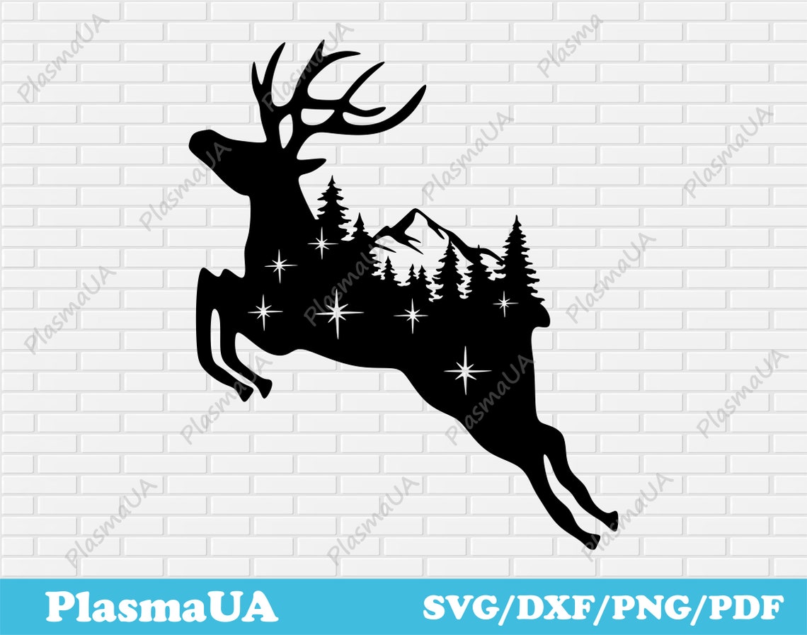 Deer Vector Deer Dxf Tshirt Cut File Laser Cut File for - Etsy