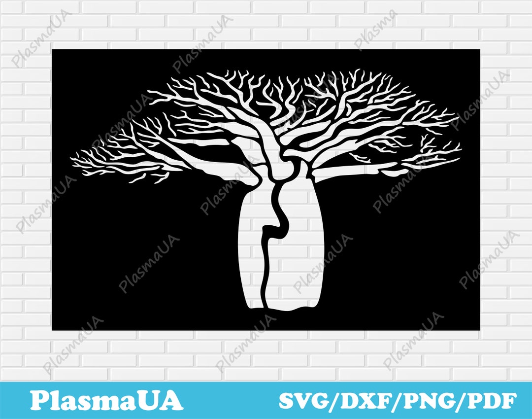 Baobab Panel Dxf for Laser Cutting, Metal Decor Dxf, Wall Decor Making ...