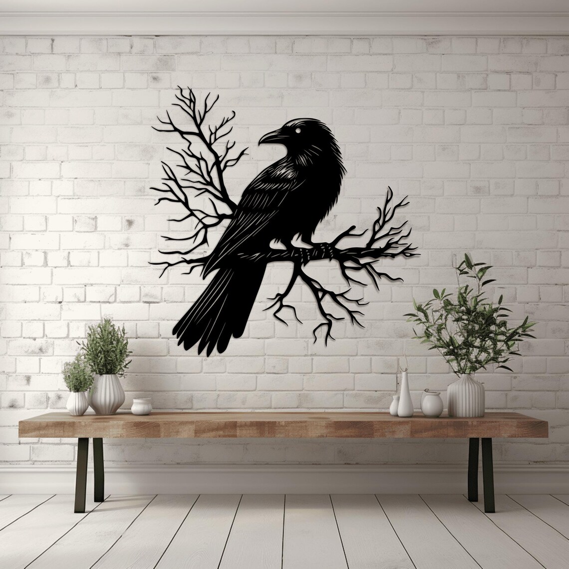 Raven SVG for Cricut, Raven Silhouette Cut Files, Scary Halloween Dxf ...