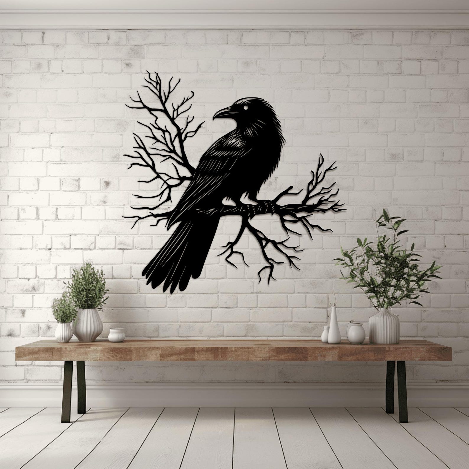 Raven SVG for Cricut, Raven Silhouette Cut Files, Scary Halloween Dxf ...