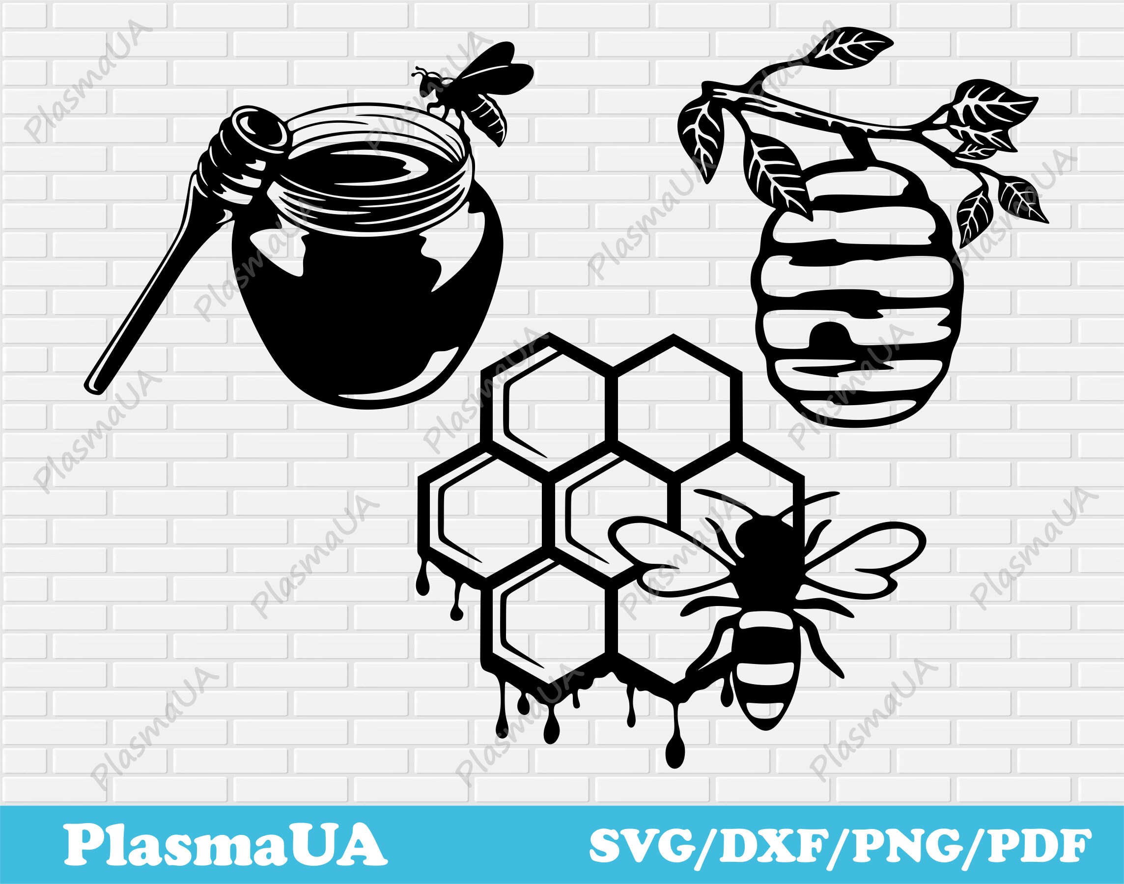 Honey Svg for Cricut, Bee Svg File, Vector T-shirt Designs, Dxf for ...