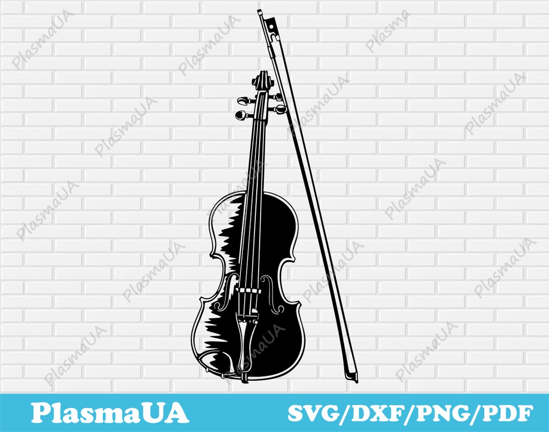 Violin Svg, Violin Cut Files, Cameo Template, Music Svg, Music Clipart ...