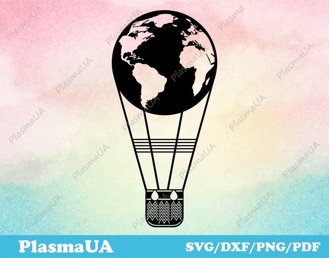 Earth Clip Art, Balloon Svg, Digital Download, Digital Print, Digital ...
