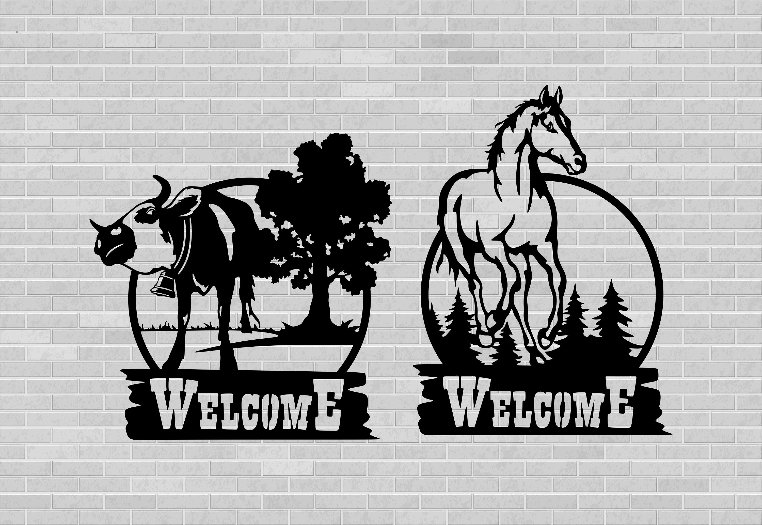 Welcome dxf files animals vector files cow dxf horse dxf | Etsy
