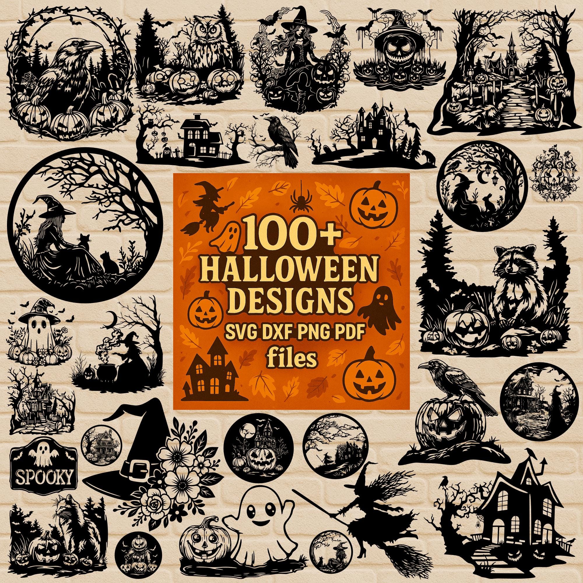 Halloween SVG DXF Bundle – 100+ Spooky Cut Files for Cricut, Silhouette ...