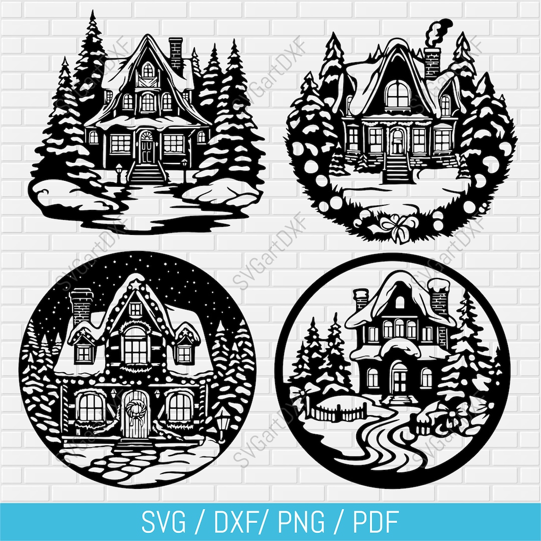 Christmas House Decor SVG, Christmas Village Svg, Christmas for Cricut ...