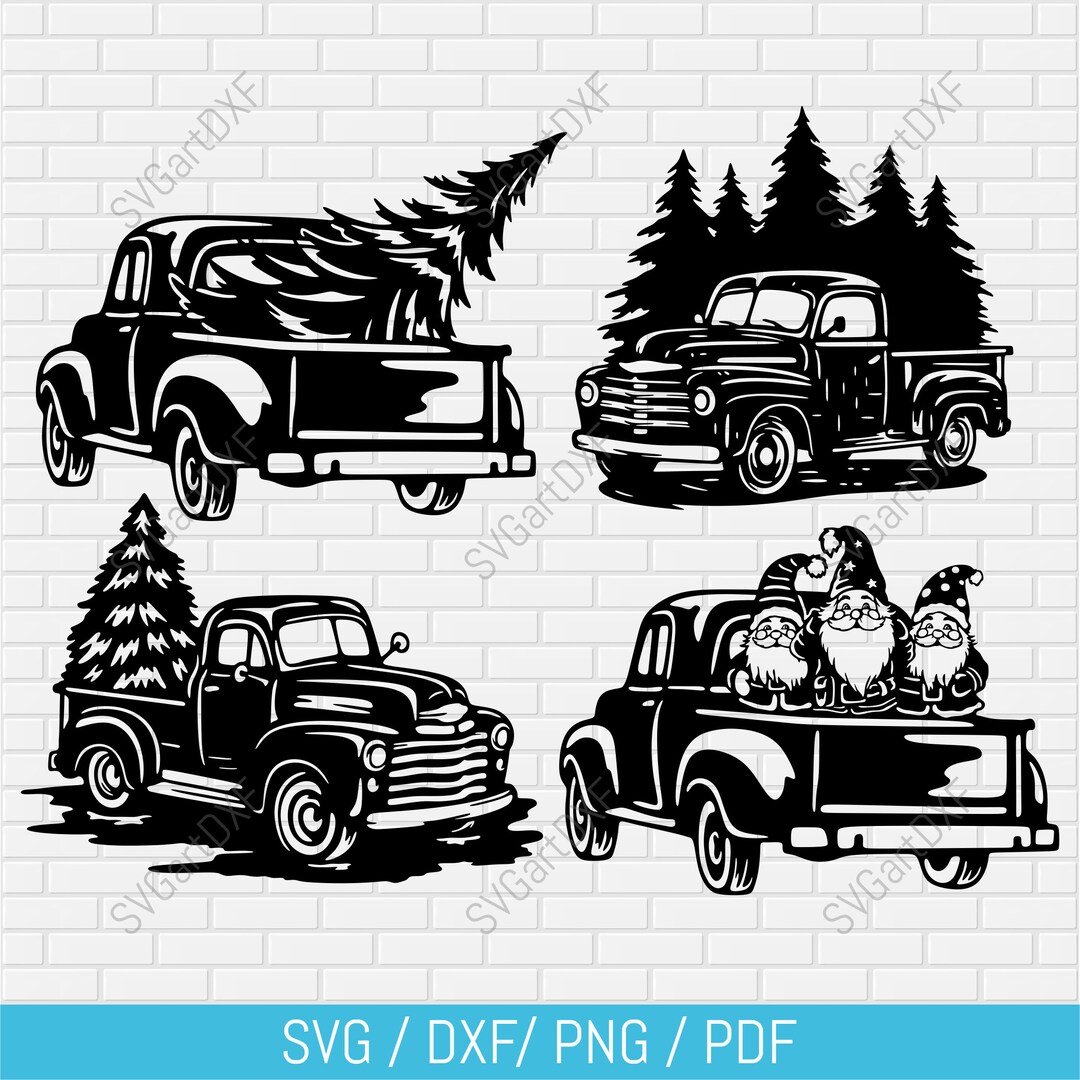 Christmas Truck Svg, Gnome Christmas Truck Clipart, Christmas Truck ...