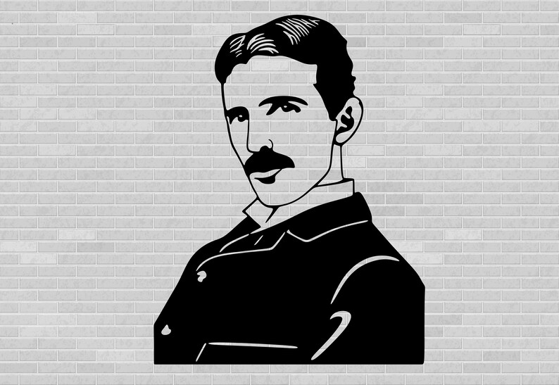Nikola Tesla clipart Nikola Tesla svg dxf files for laser | Etsy