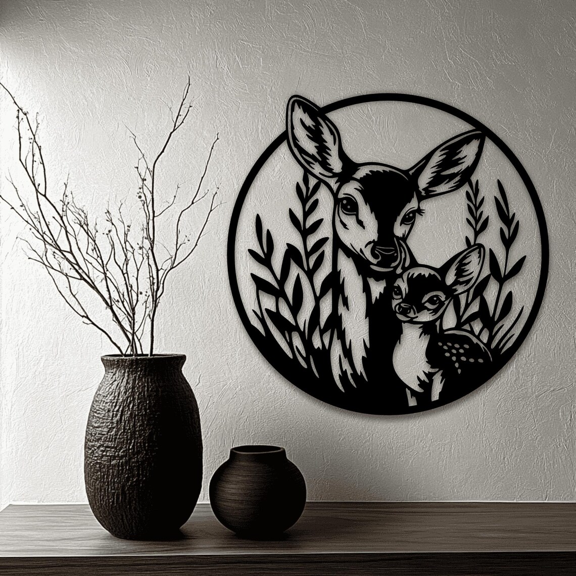 Mom and Baby Deer Svg, Cricut Design, Silhouette Studio Project, Dxf ...