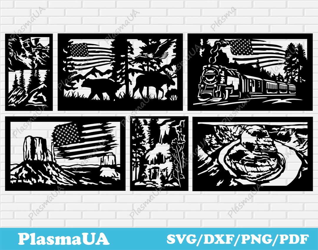 Nature of North America, Panels With Nature Dxf for Laser Cut ...