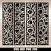 Floral Vertical Panel DXF Files | Decorative Screen for CNC Plasma ...