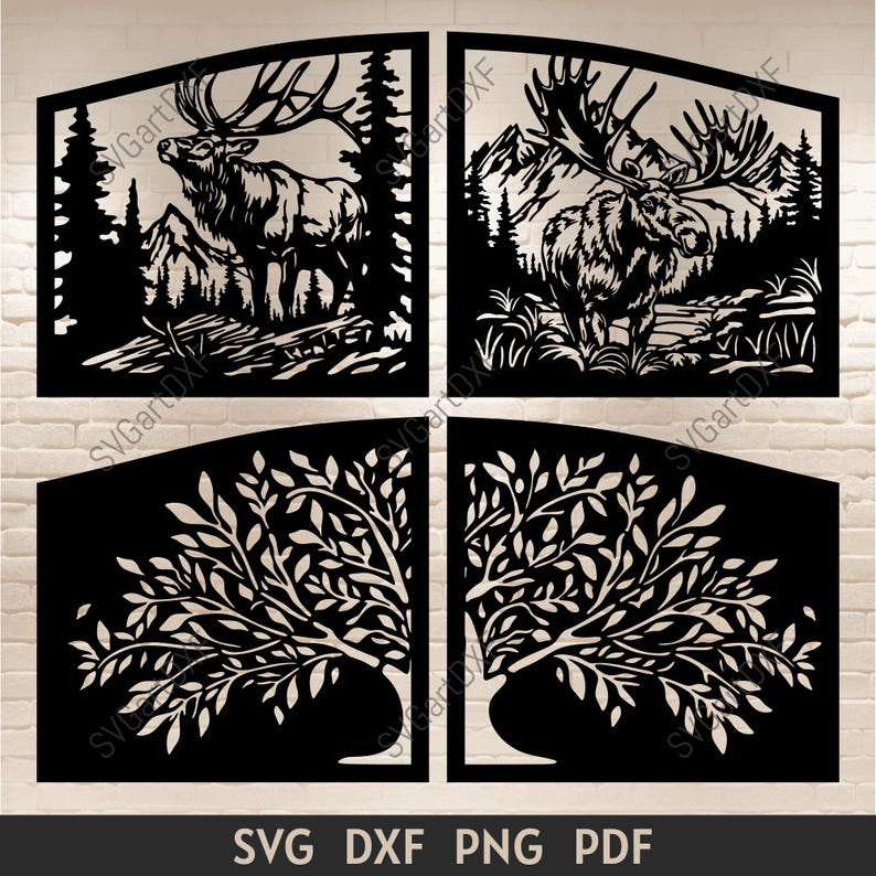 Gate Wildlife Design DXF for Laser & Plasma Cut, Metal Cutting Art ...