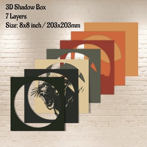 Mountain Lion 3D Layered Svg, 3D Shadow Box Templates, Silhouette Dxf ...