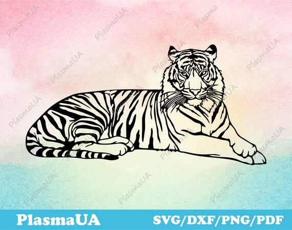 Tiger Svg Cut File for Cricut Dxf for Cnc Cutting Svg for | Etsy