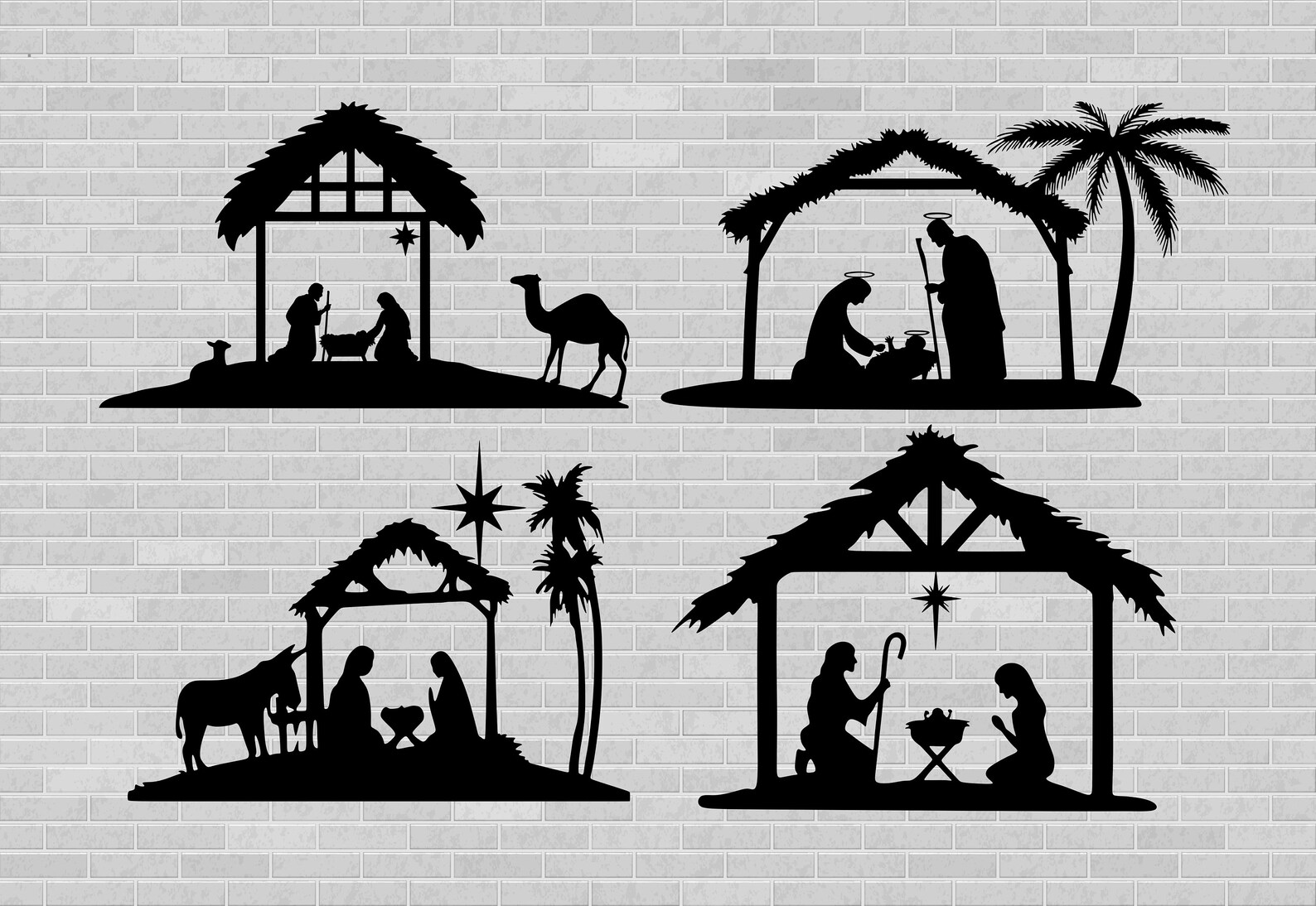 Nativity Scene Svg Dxf Files Svg Files for Cricut Christmas | Etsy