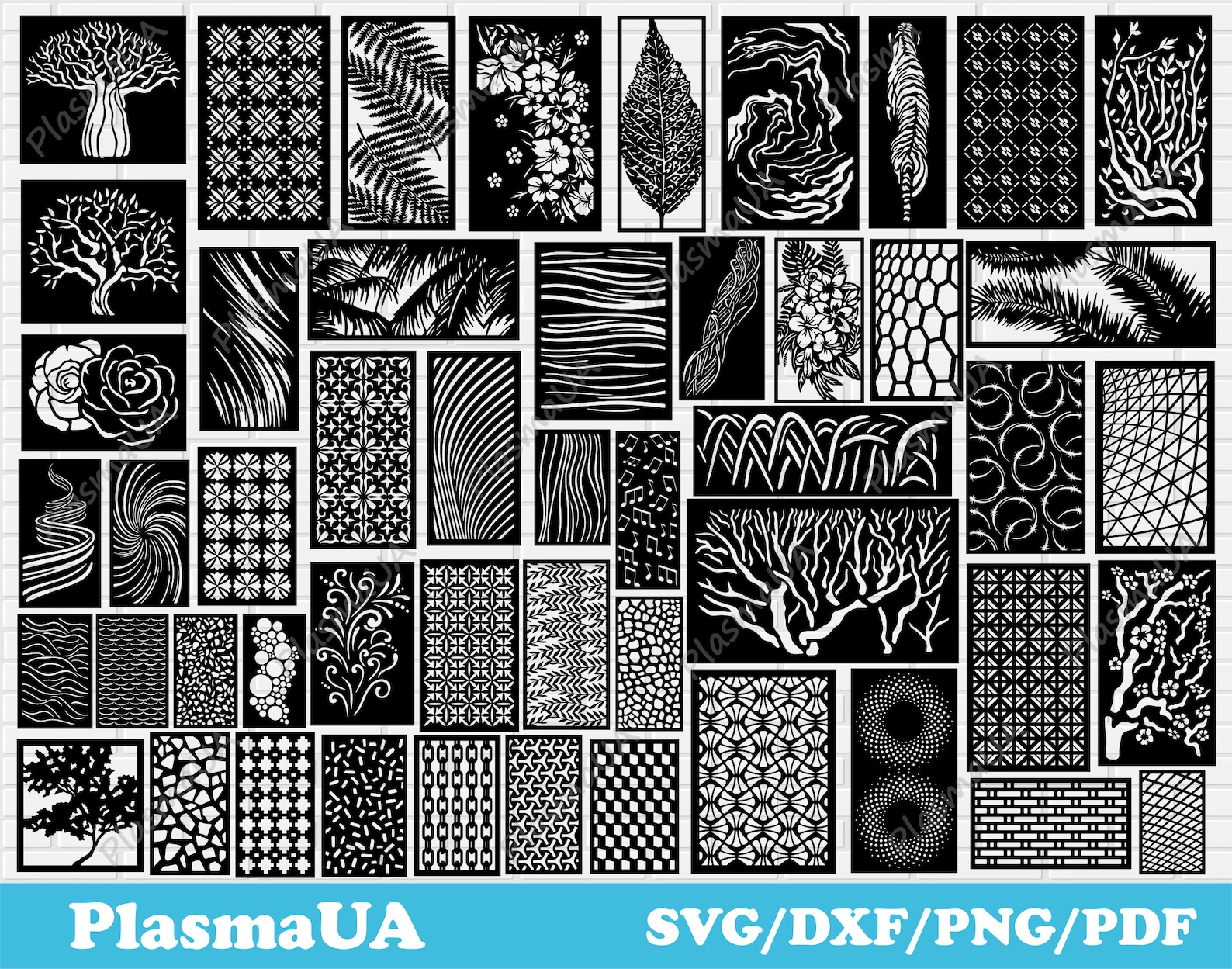 Panel Bundle 50 Designs Svg Dxf Png Pdf – Cnc Plasma and Laser Cutting ...