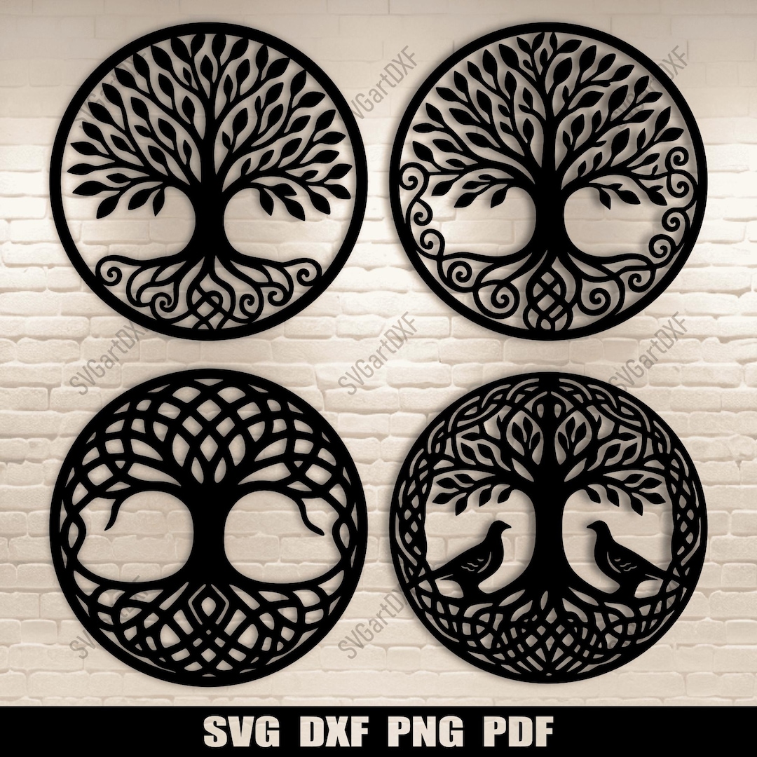 Celtic Tree of Life Svg Dxf Design | CNC Laser Cut Files for Metal Wall ...