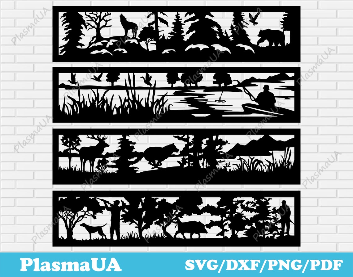 Wildlife Panels Dxf for Laser, Animals Panels for Plasma Cut, Svg for ...