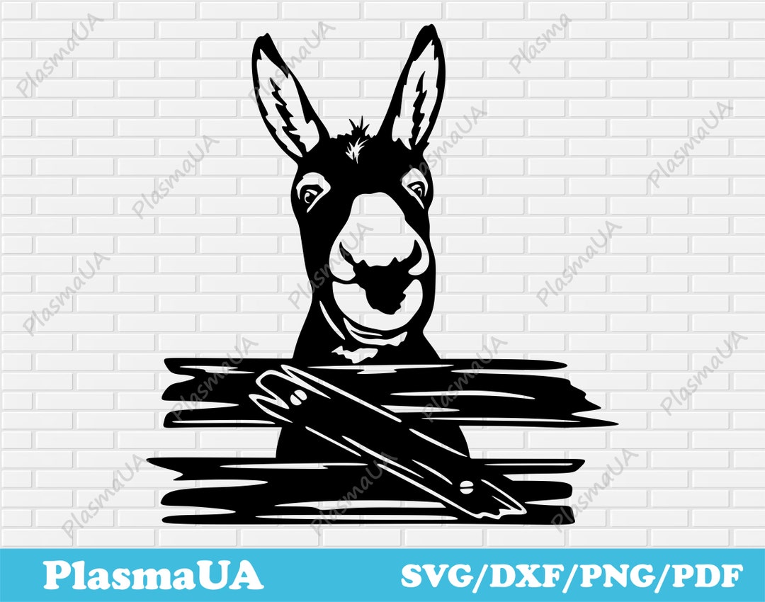 Donkey Svg Dxf – Farm Animal Cutting Files for CNC, Laser, Cricut and ...