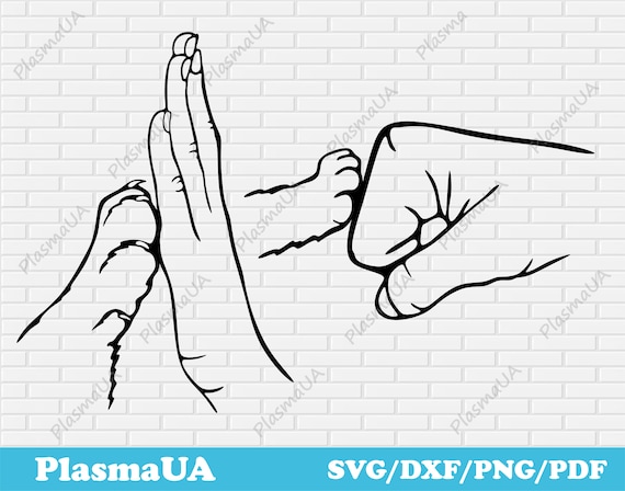 Paw and Hand Svg Cut Files Svg Cut Files for Cricut Dog Paw - Etsy
