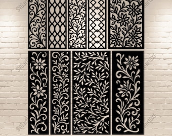 Floral Panels SVG DXF for CNC Laser Plasma | Decorative Gate Fence ...